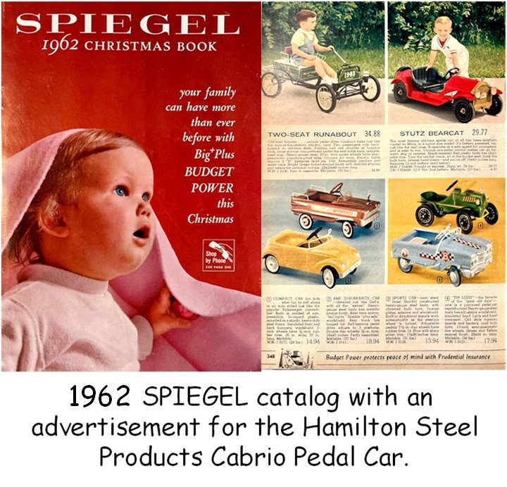 HAMILTON STEEL PRODUCTS CABRIO PEDAL CAR
