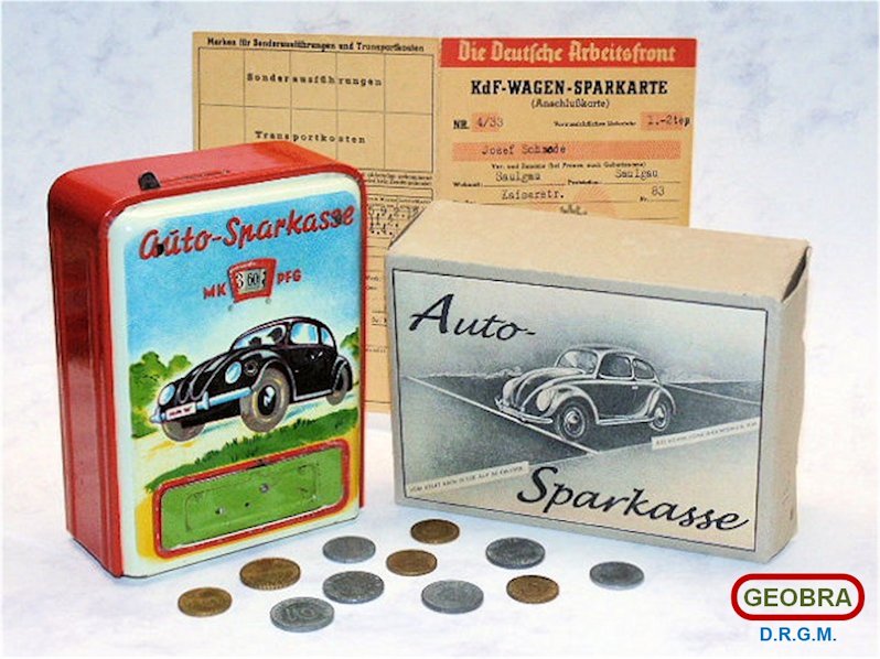 GEOBRA KdF WAGEN VW ERA SPARDOSE