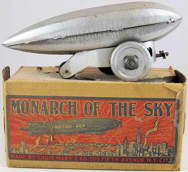 MARX TOYS ZEPPELIN ORIGINAL STEEL PULL TOY